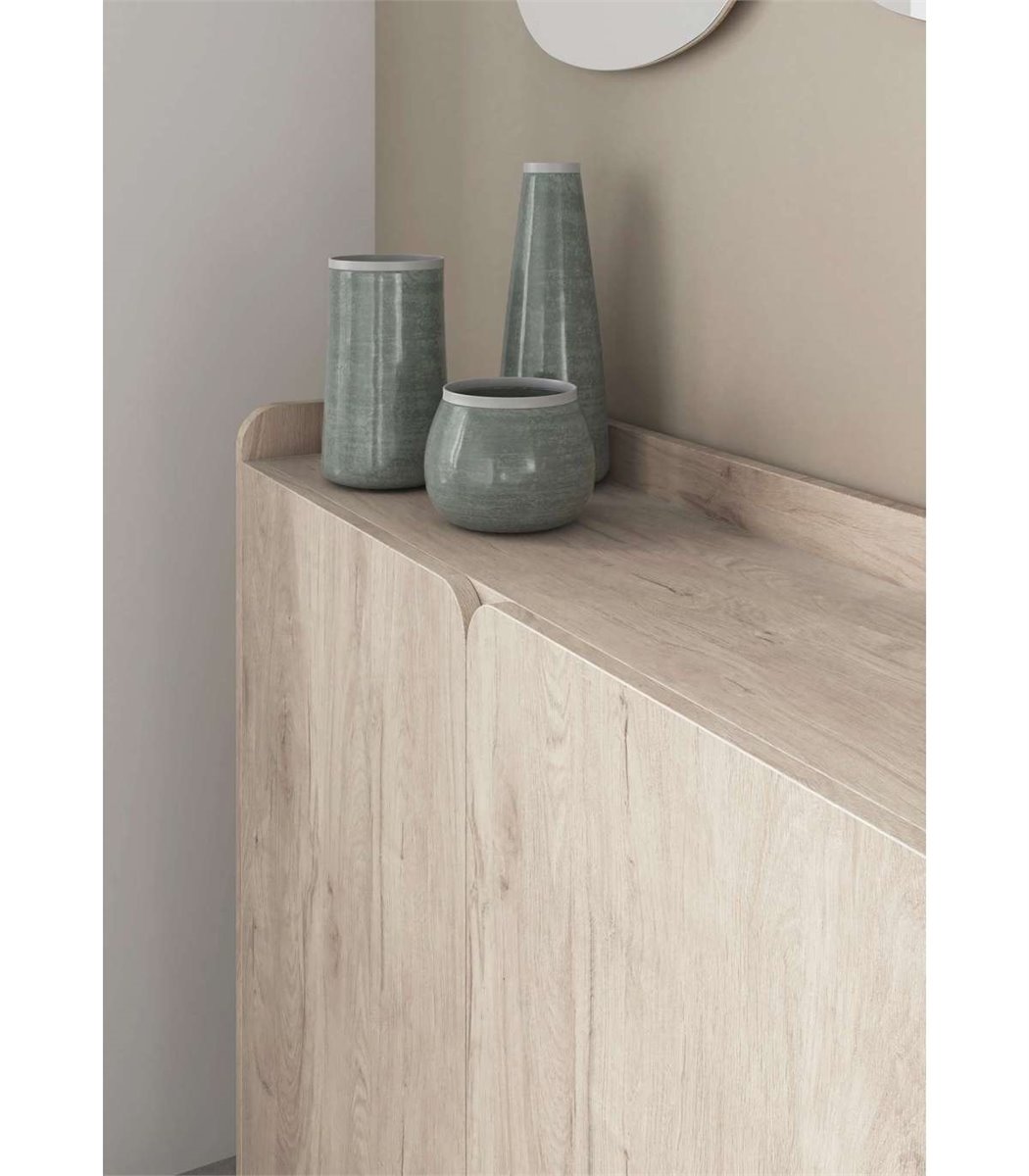 Recibidor zapatero 2 puertas modelo 526 acabado roble, 87x90x25.5 cm - Conforama