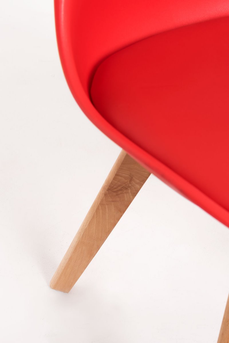 Pack 4 Sillas Synk Basic - Rojo - Conforama