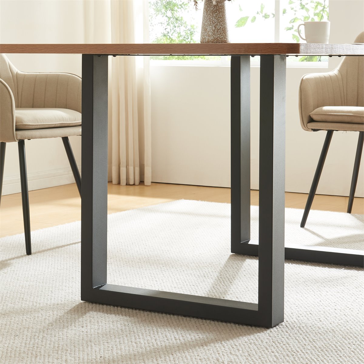 Set de 2 patas de mesa Makers 72x60 cm - Negro [en.casa] - Conforama