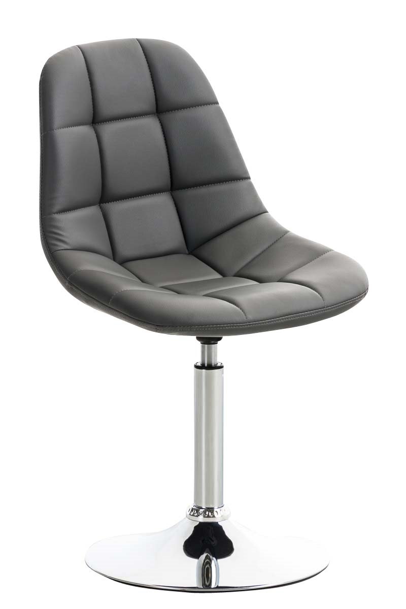 Silla de comedor Emil Simil cuero Gris 52X48X84 cm - Conforama