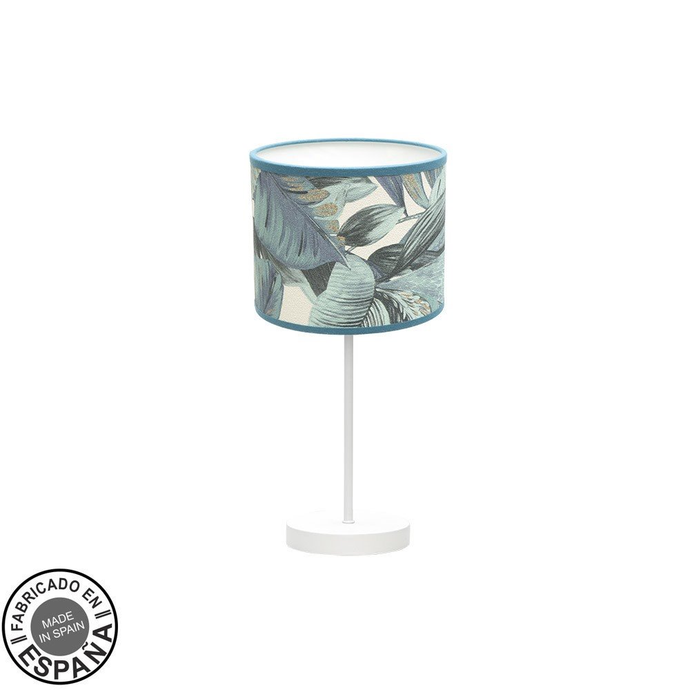 lampara sobremesa metal color azul serie argel 17cm - Conforama