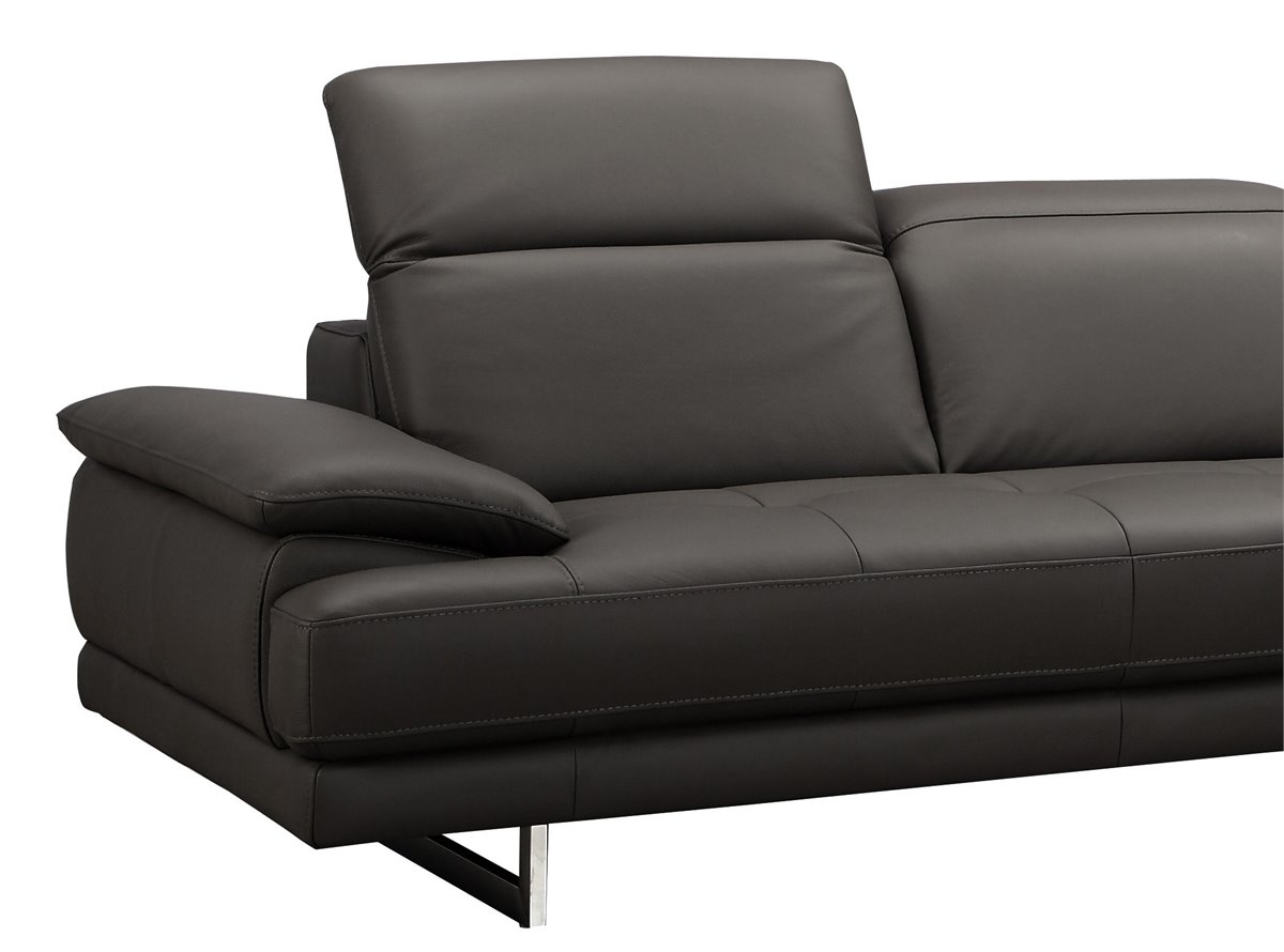 Rinconera de piel 4 plazas PARÍS lado derecho color chocolate - Conforama