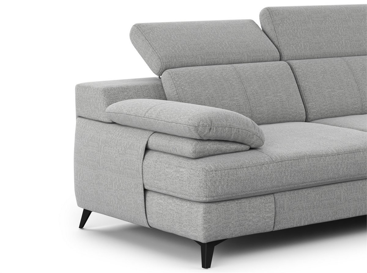 Sofá TITUS 3 plazas color gris claro - Conforama