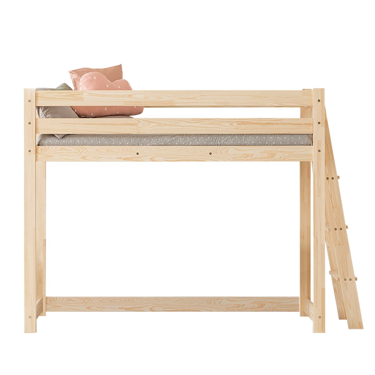 Cama de media altura 70x140 con somier Mark Madera - Conforama