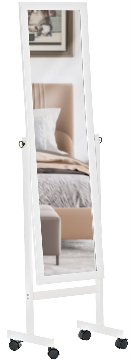 Espejo De Pie Yolanda Madera Blanco 30X45X150 cm - Conforama