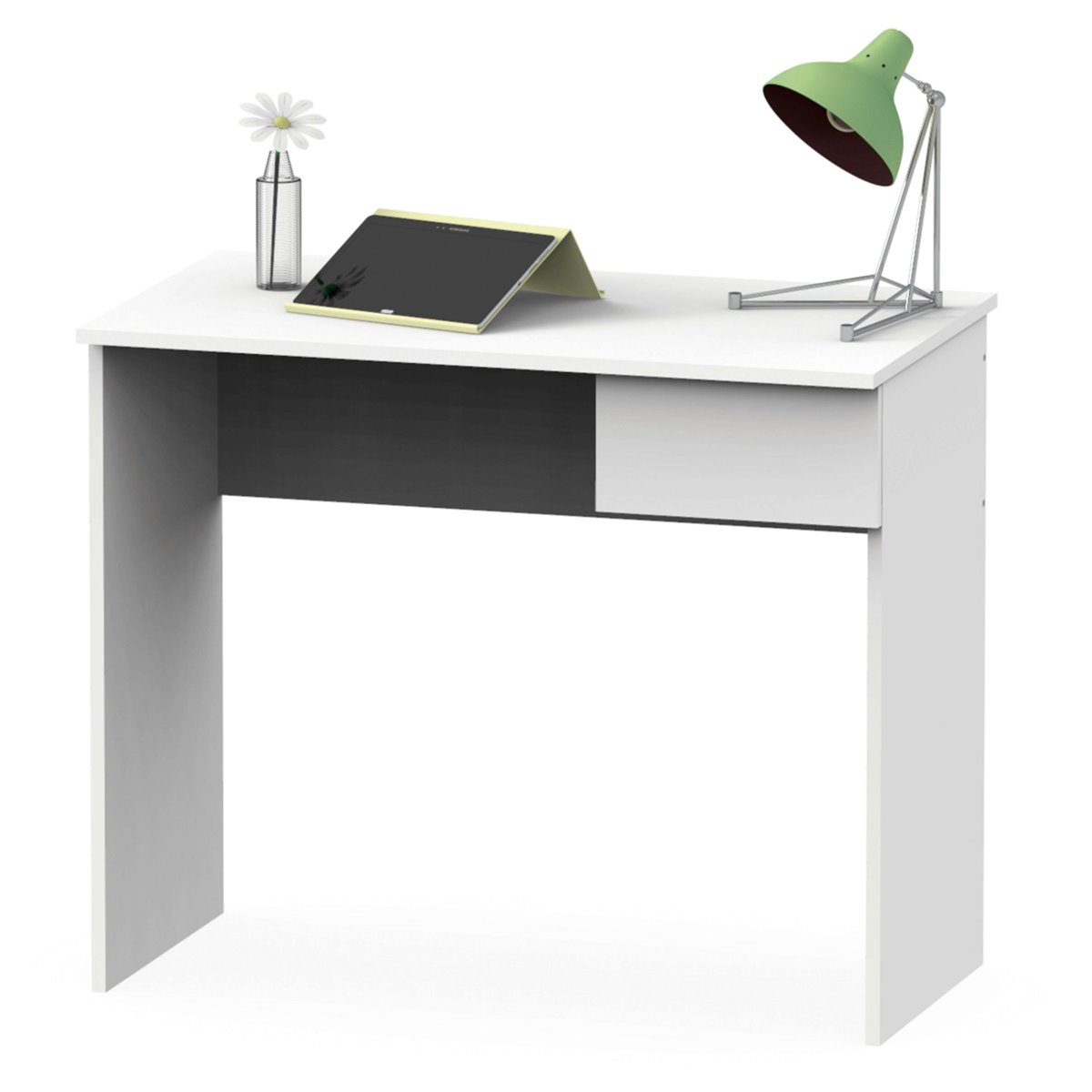 Pack de Oficina Escritorio y 2 Estanterías Turín en Color Blanco ...