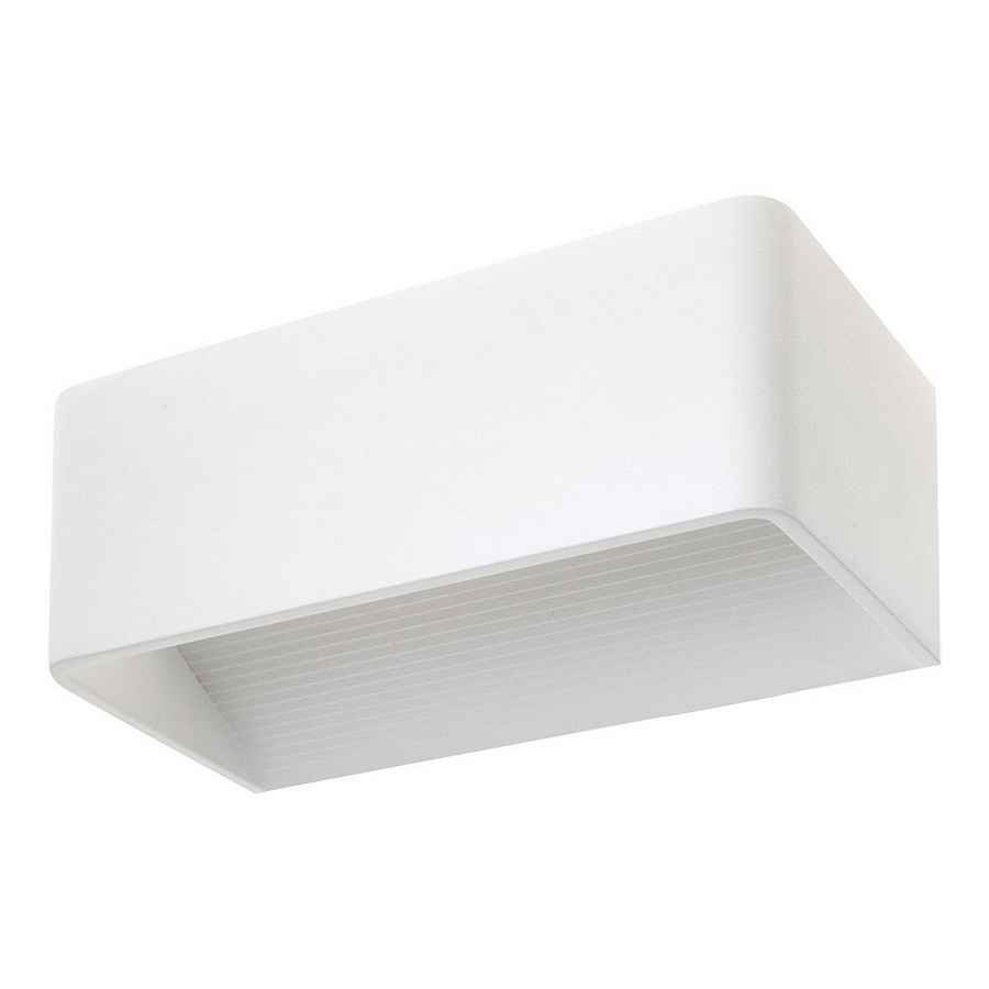aplique de pared aluminio color blanco serie etel 20cm - Conforama
