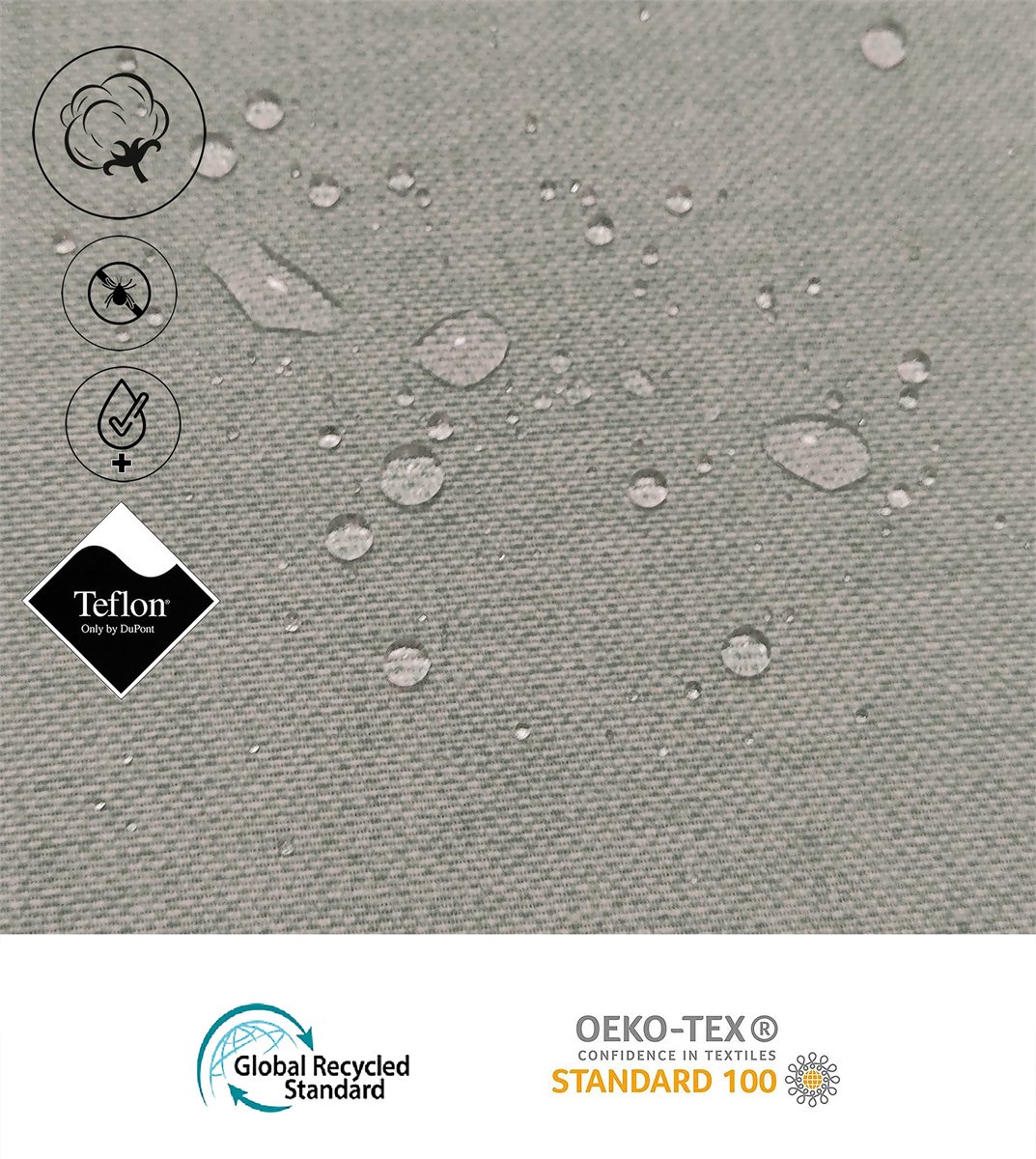 Mantel lino antimanchas estampado Catorce Verde 140x300 cm - Conforama