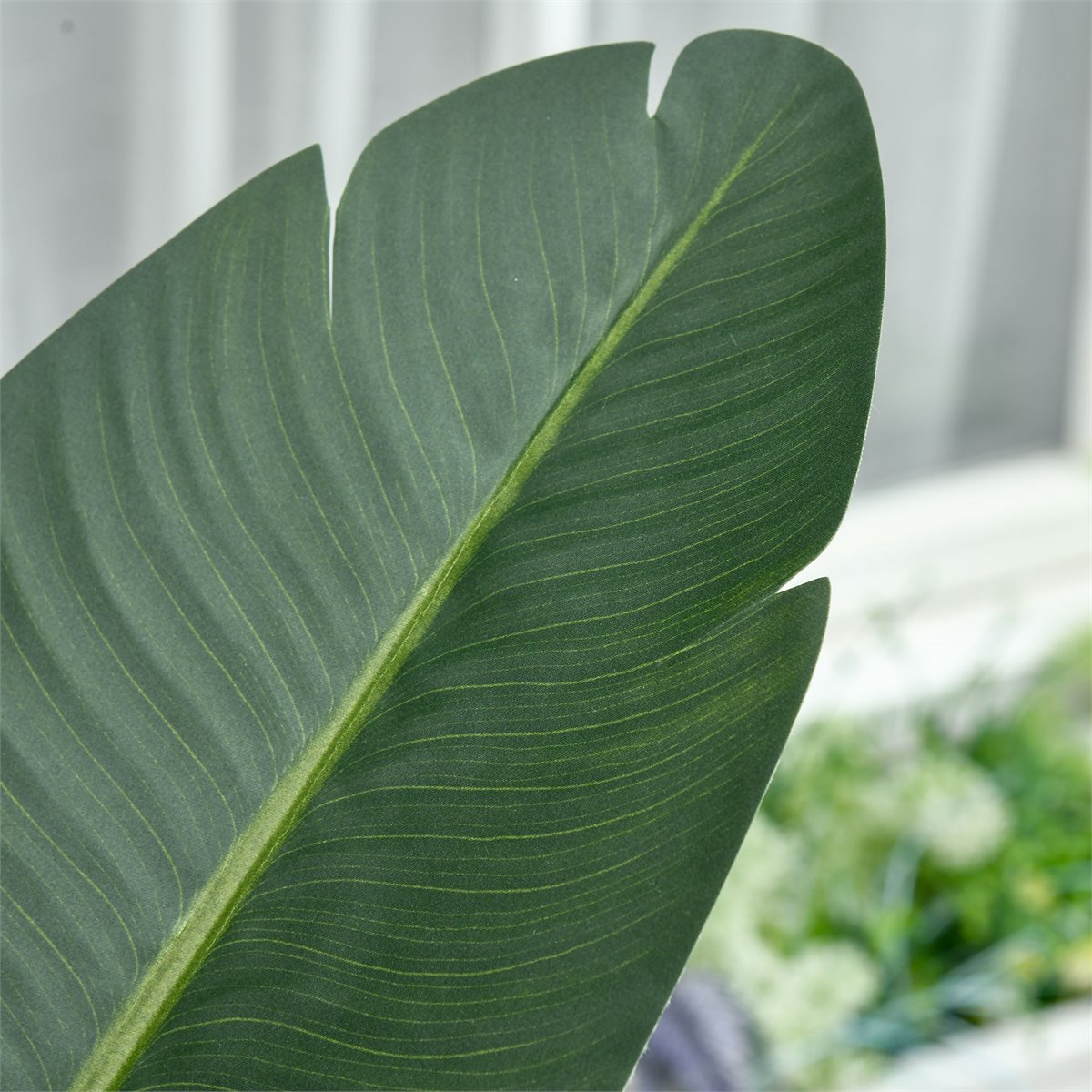 HOMCOM Planta Artificial Bananera de 160 cm con Maceta y 10 Hojas ...