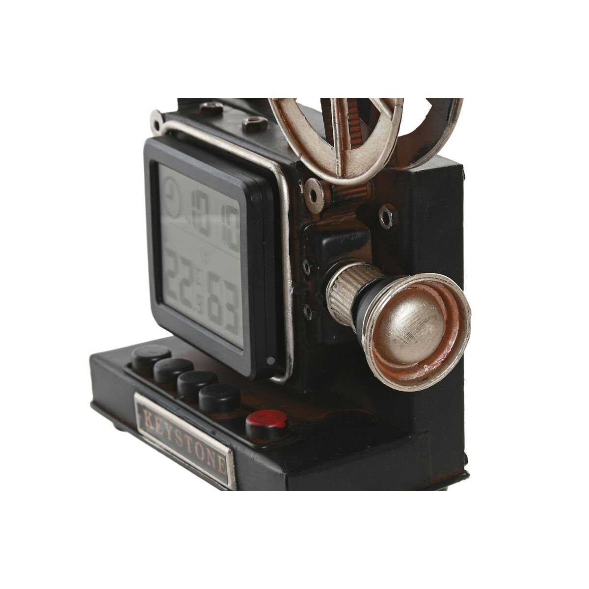 Reloj de Mesa Home ESPRIT Negro Plateado Vintage - Conforama