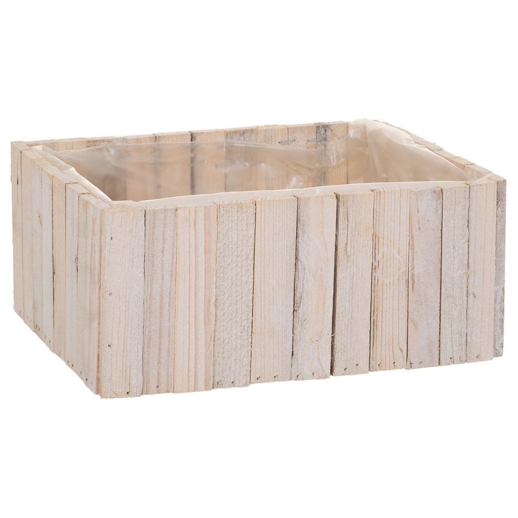 Set 2 Cestos rectangulares de madera marrónes - Conforama