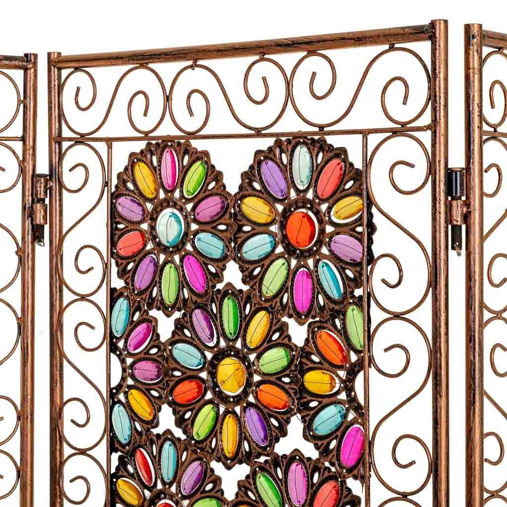 Biombo de metal y cristal acrilico de colores 120x3x172 - Conforama