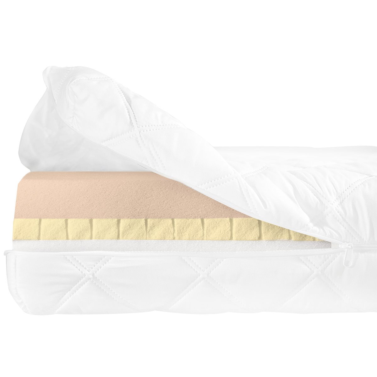 Colchón 90x190 espuma viscoelástica 14 cm Noah Blanco - Conforama