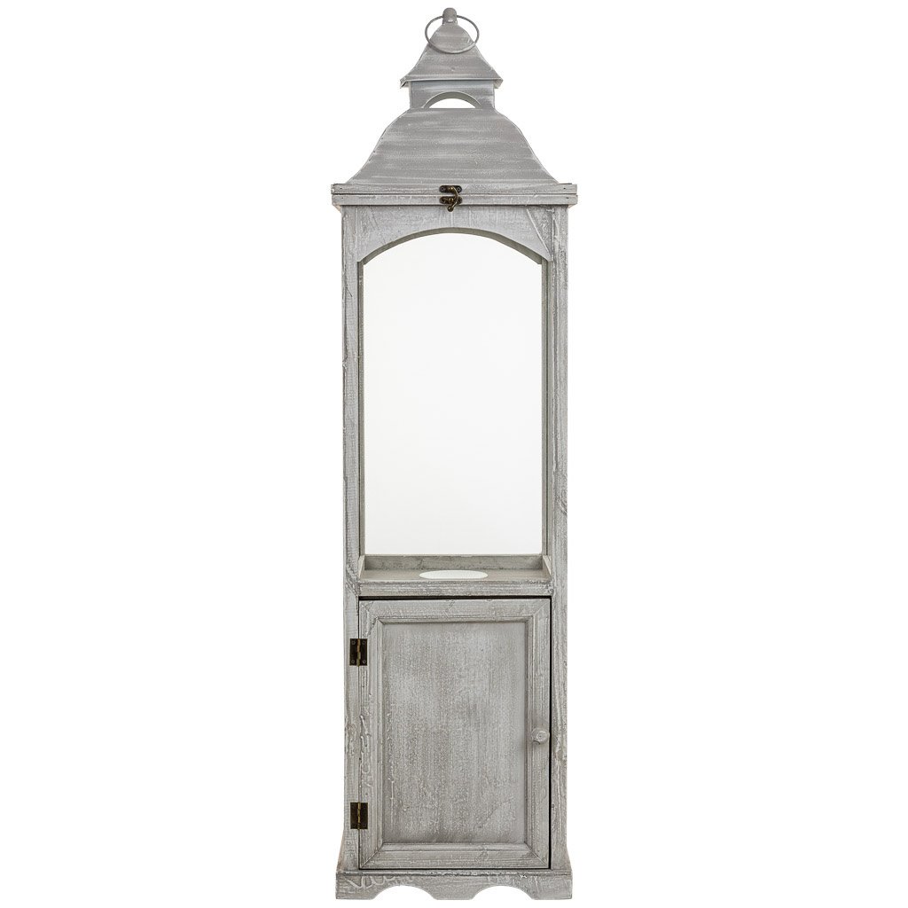 Farol de madera 30x30x112h cm - Conforama