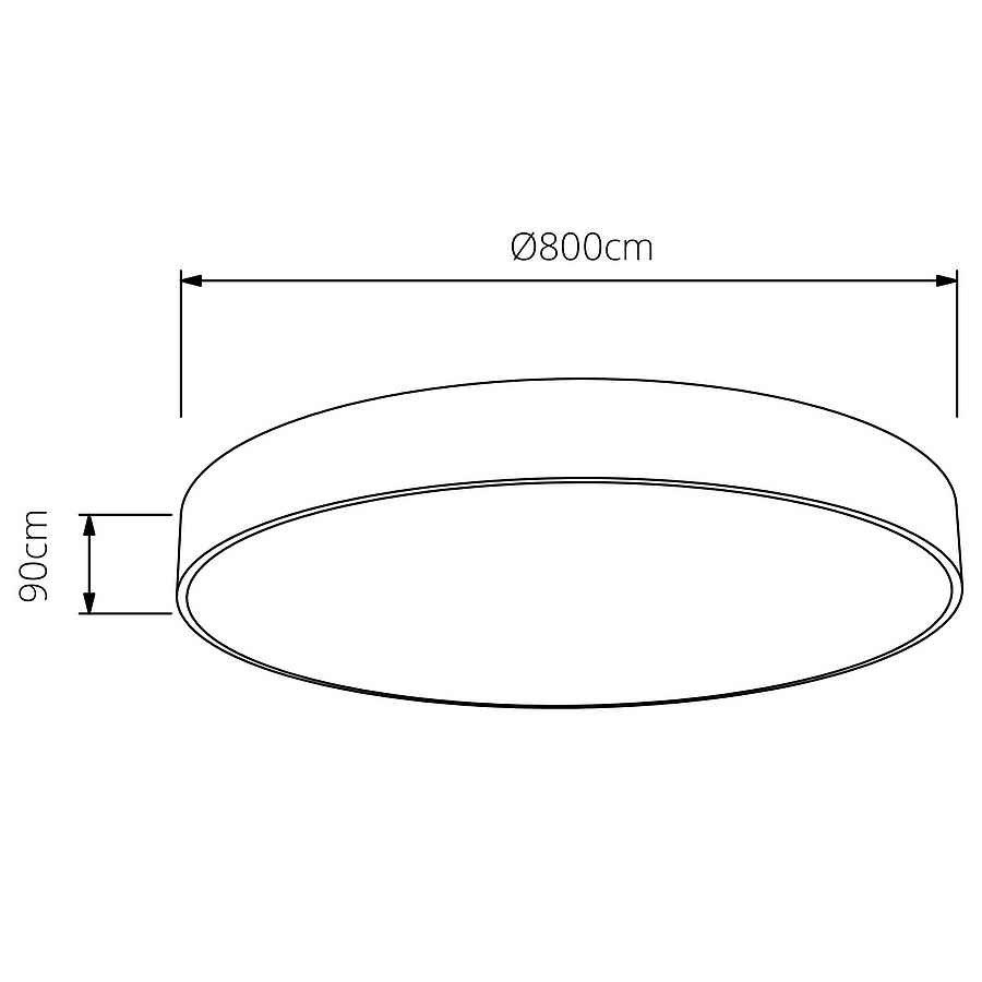 plafon metal color blanco serie bilac 80cm - Conforama