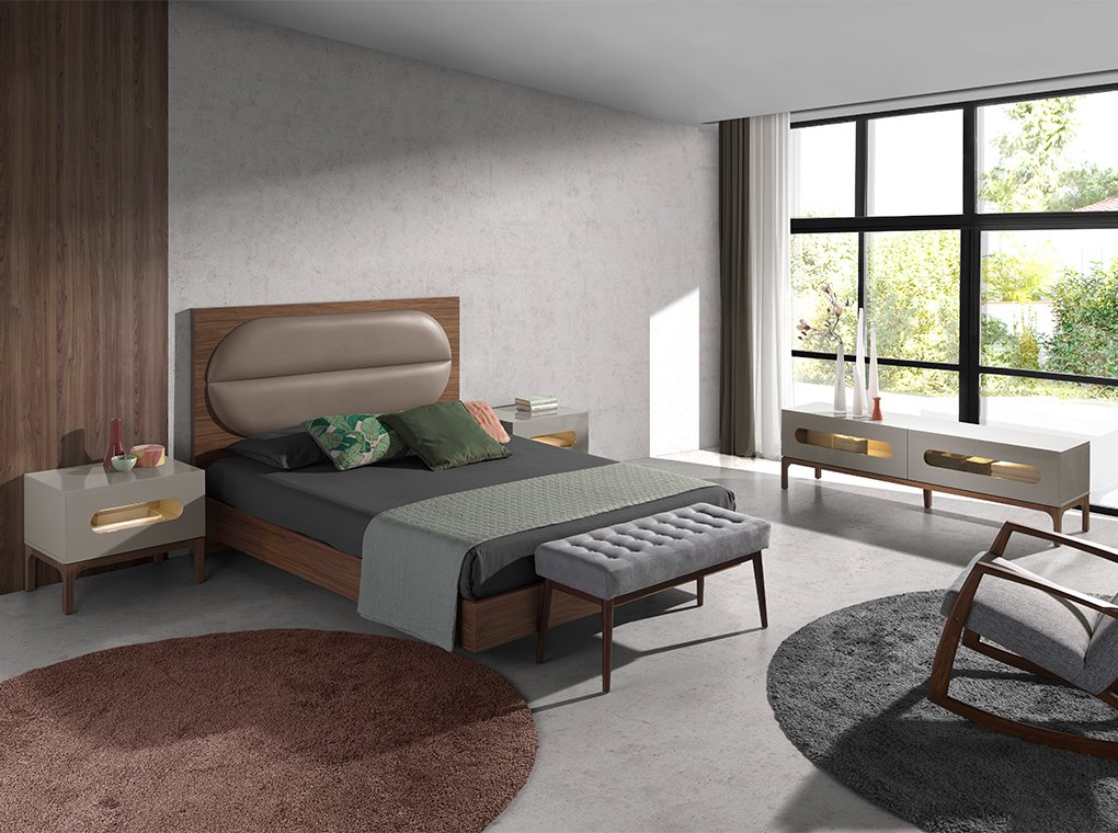 Mueble TV de diseño moderno con estructura de madera de MDF color gris ...