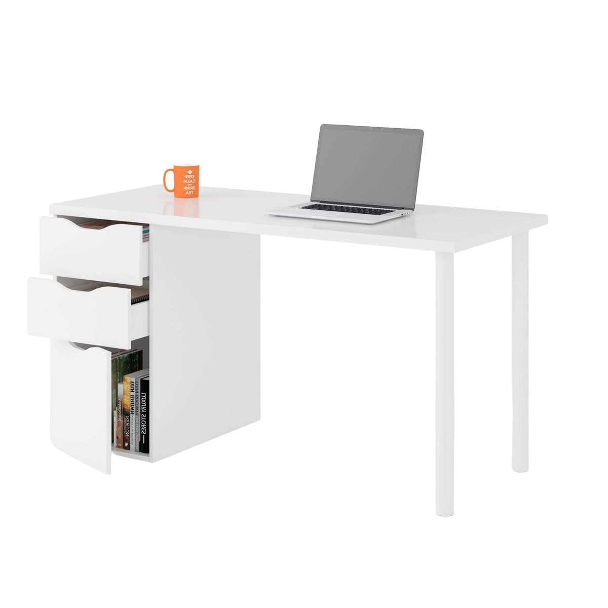 Pack de Oficina Despacho Estilo Contemporáneo en Color Blanco con 2 ...