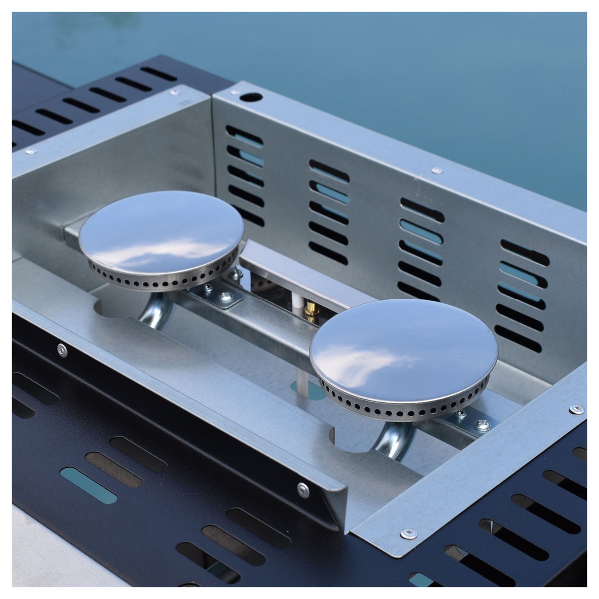 Plancha de gas MALA - 2 quemadores 5kW - Conforama