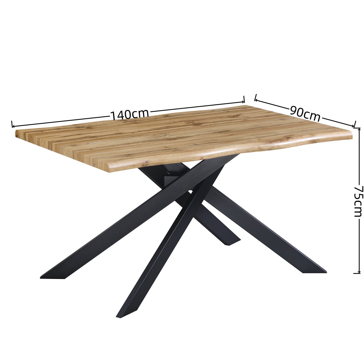 Mesa de comedor fija color roble LIMA - Conforama