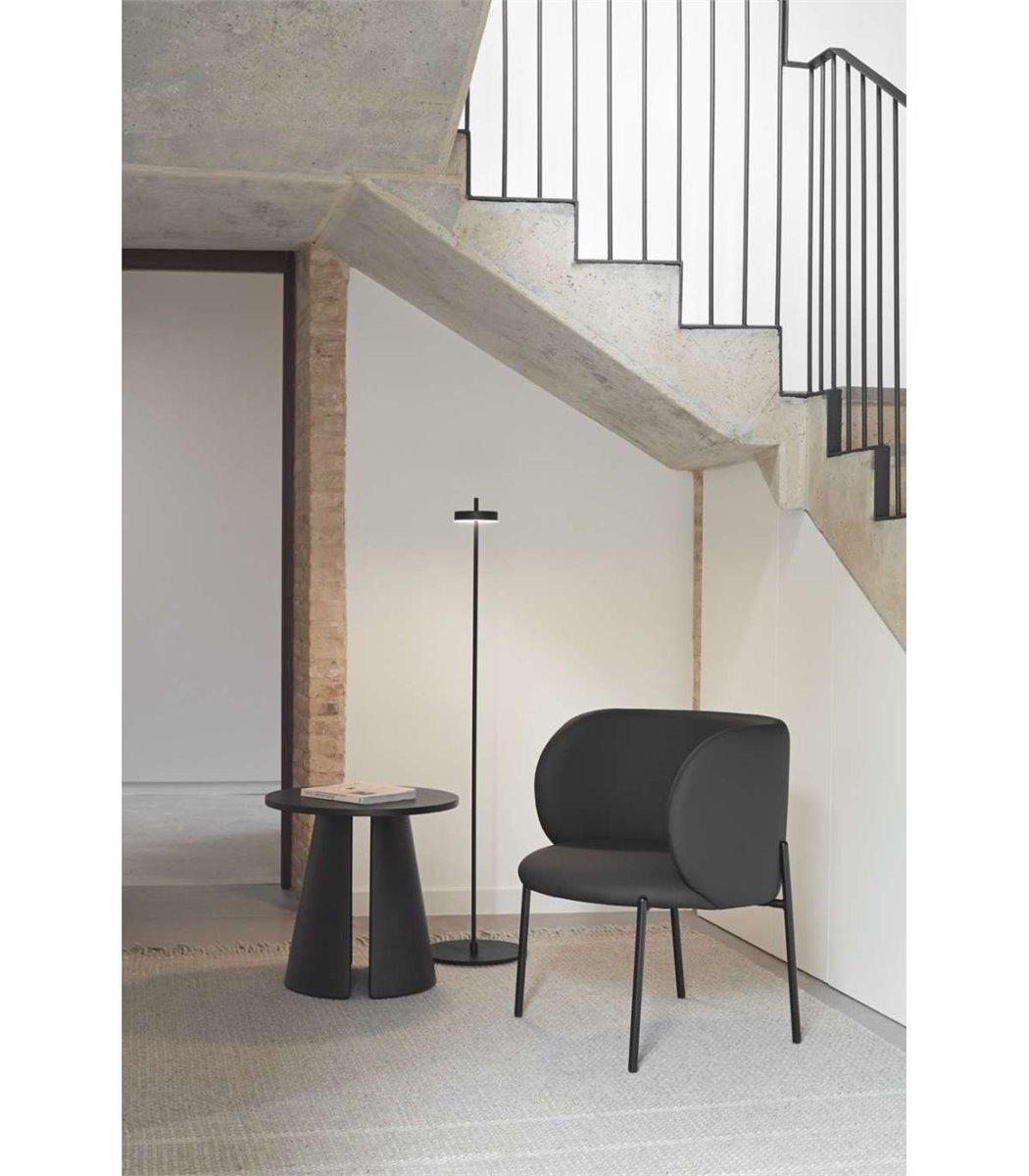 Mesa auxiliar de rincón modelo Cep acabado negro, 50cm(ancho) 50.1cm ...