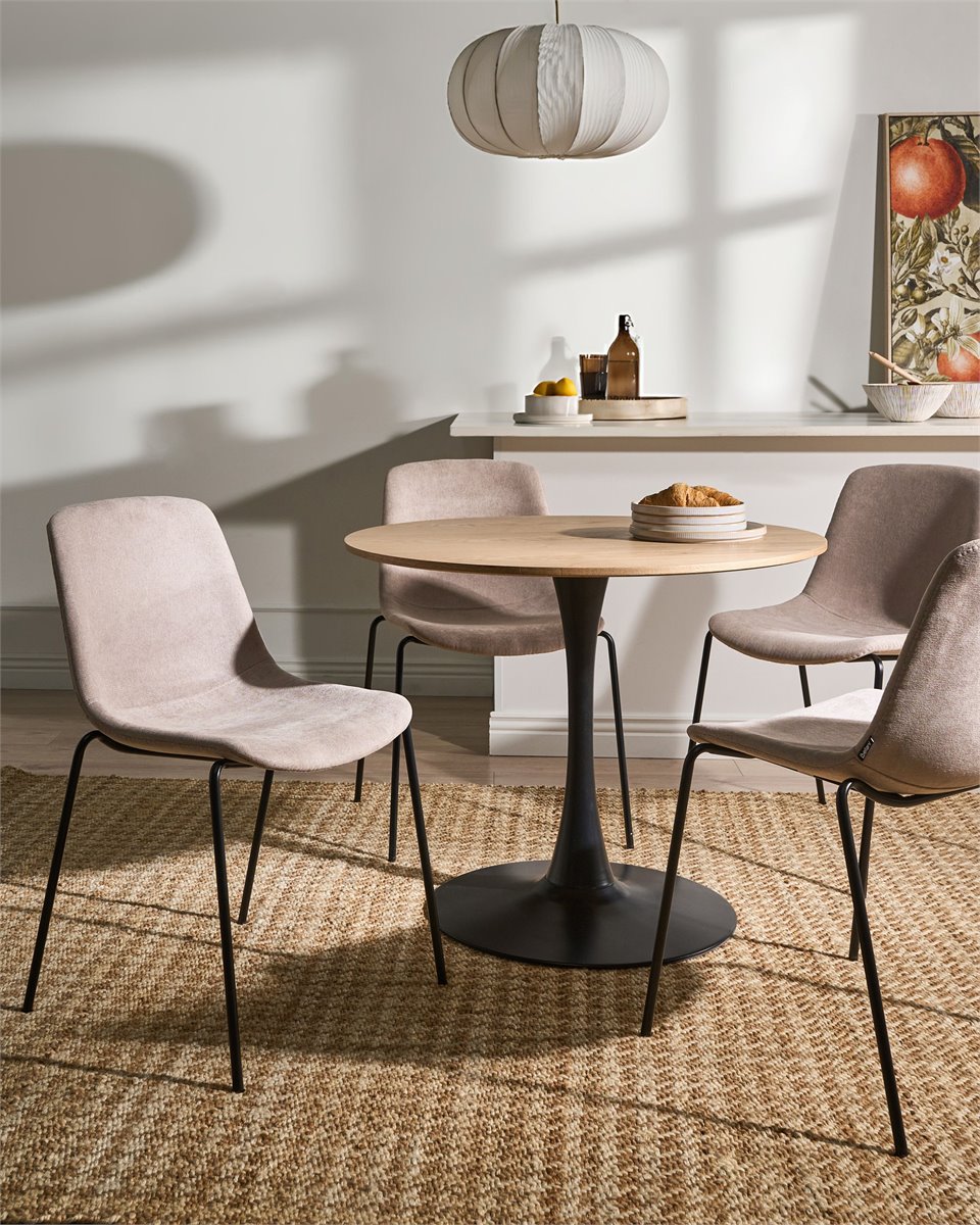 Conjunto de 4 sillas de comedor TILLER Beige - Conforama