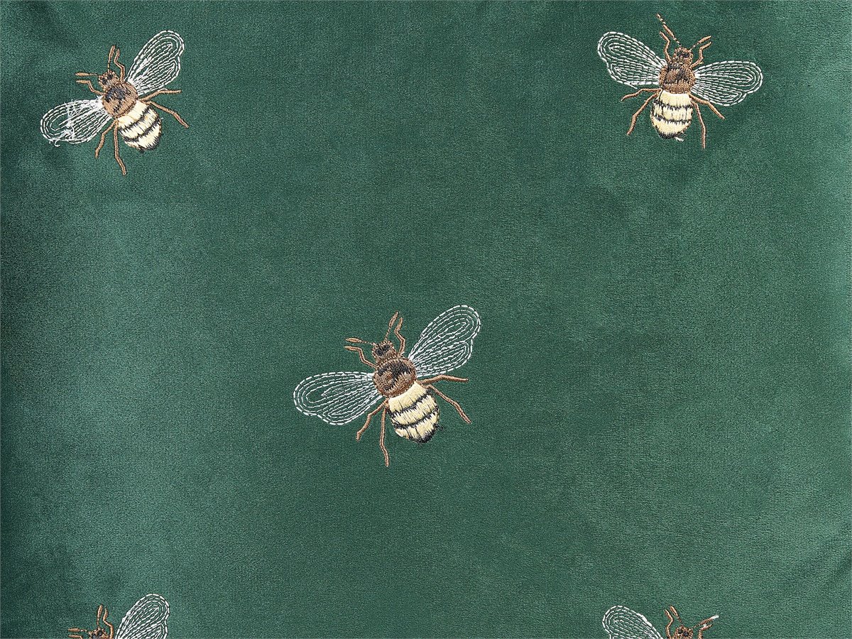 Conjunto de 2 cojines decorativos TALINUM Terciopelo 45 x 45 cm Verde ...