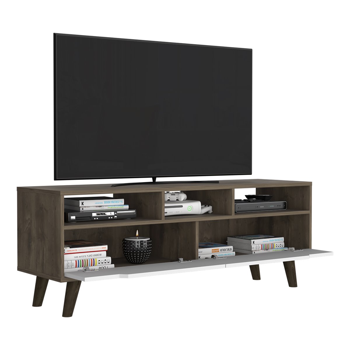 Mueble de Televisor Oslo, con estantería 51CM A X 137CM An X 39CM P ...