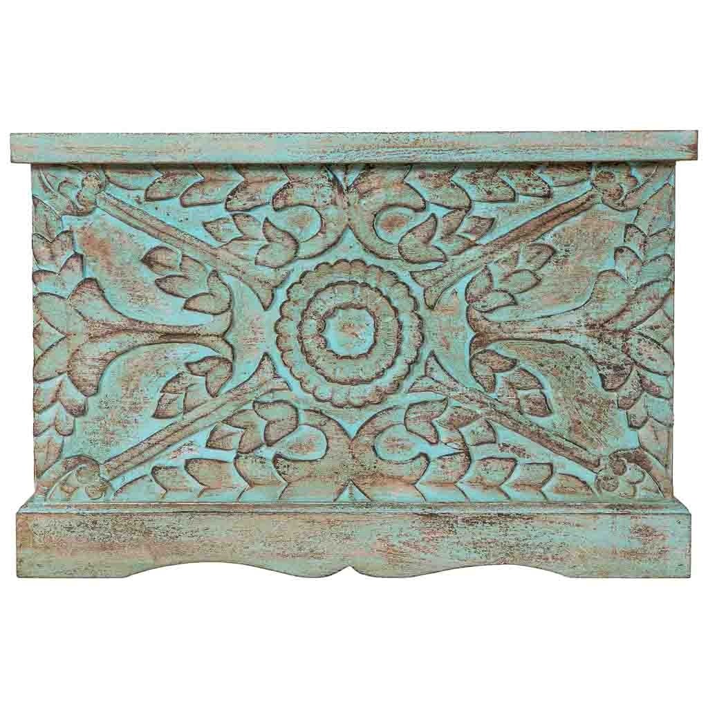 Baul de madera azul 71x44x47 - Conforama