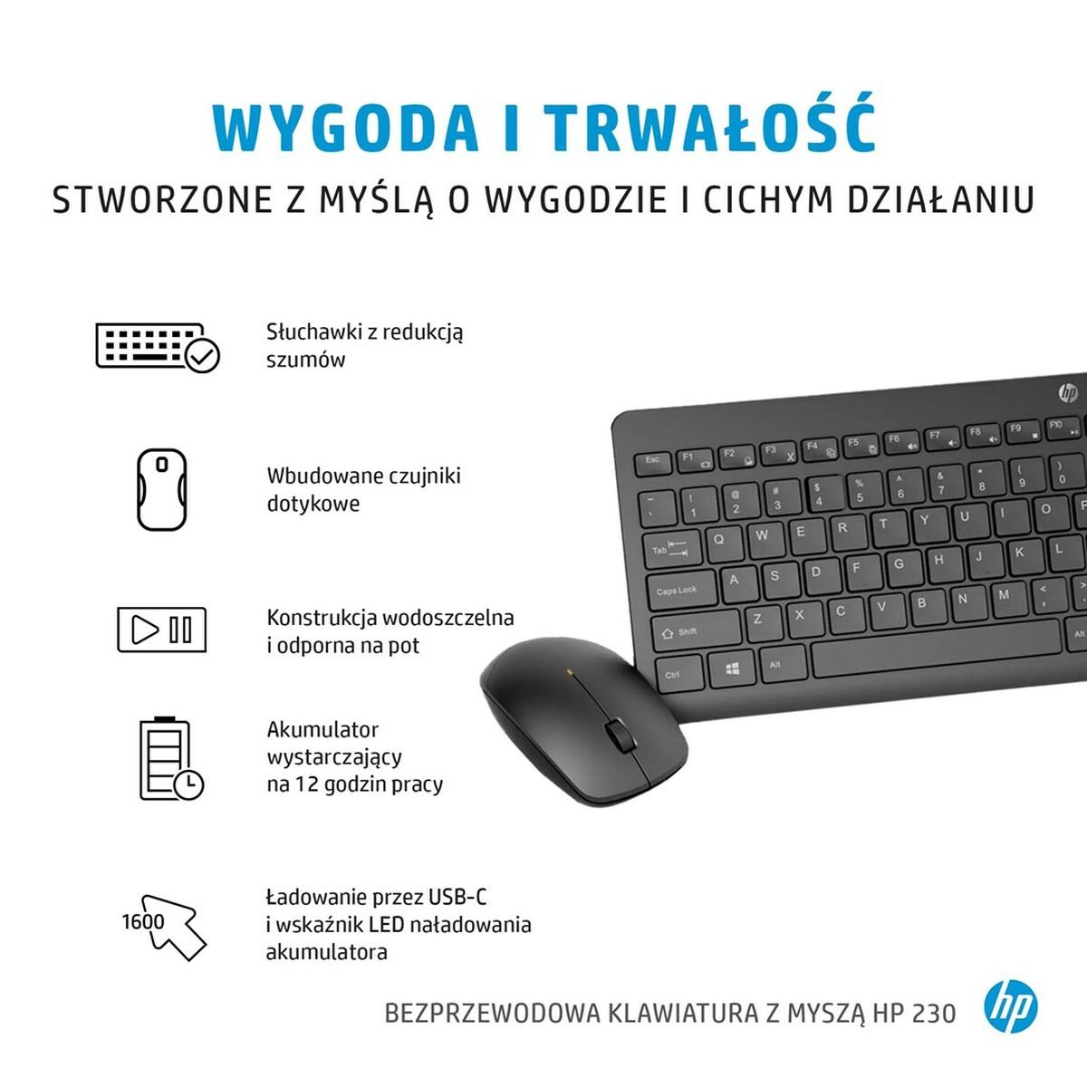 Teclado y Ratón HP 18H24AA Negro - Conforama
