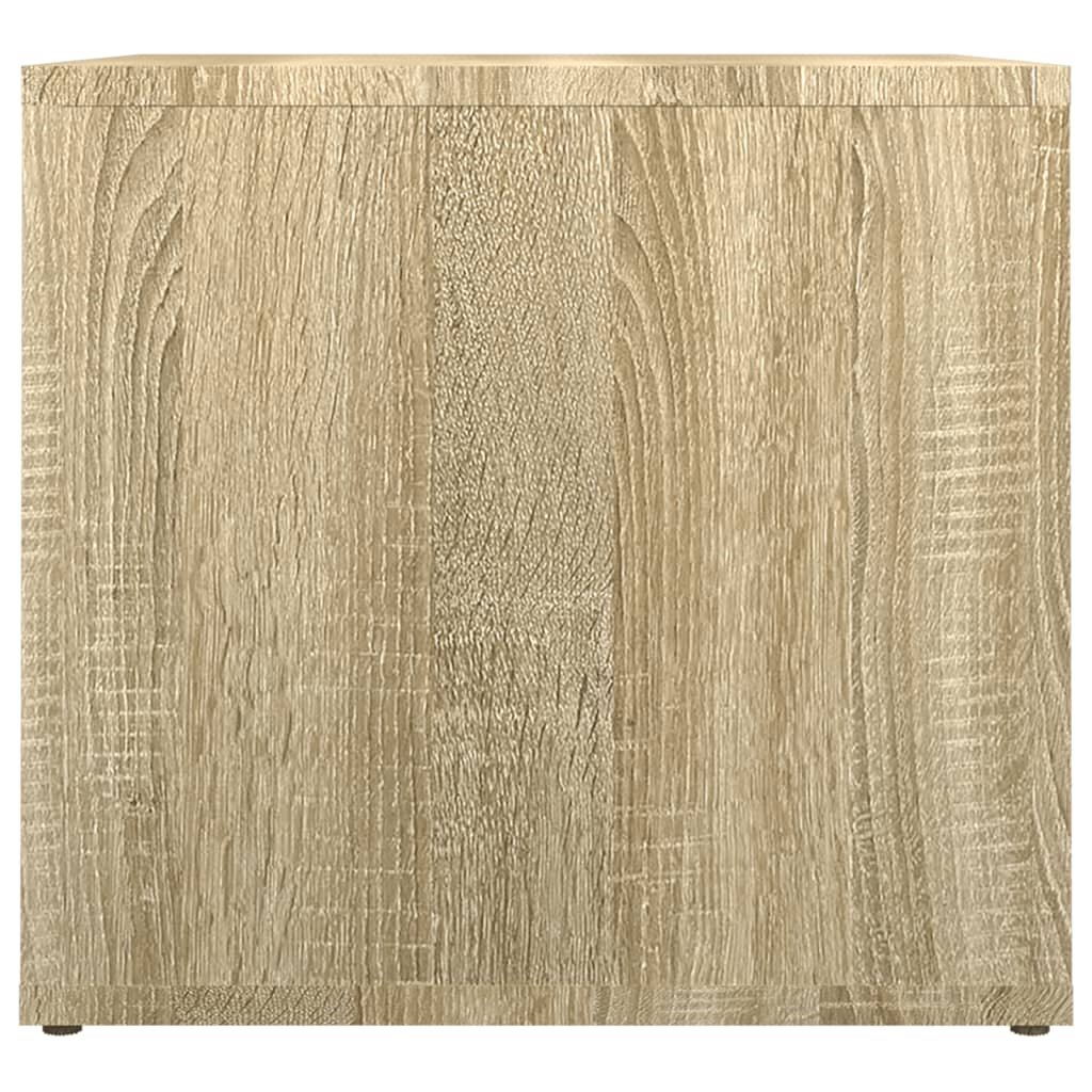 vidaXL Mesita de noche madera contrachapada roble Sonoma 41x40x36 cm ...