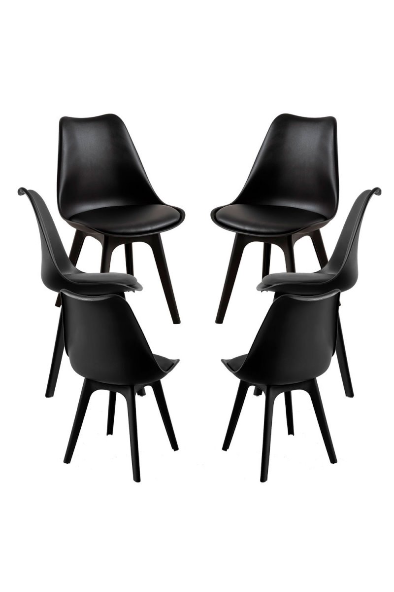 Pack 6 Sillas Synk Suprym - Negro - Conforama