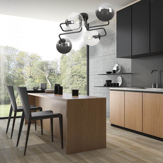 Plafón de techo Vesta Mix III (4 luces) Cristal - Metal Moderno - Conforama