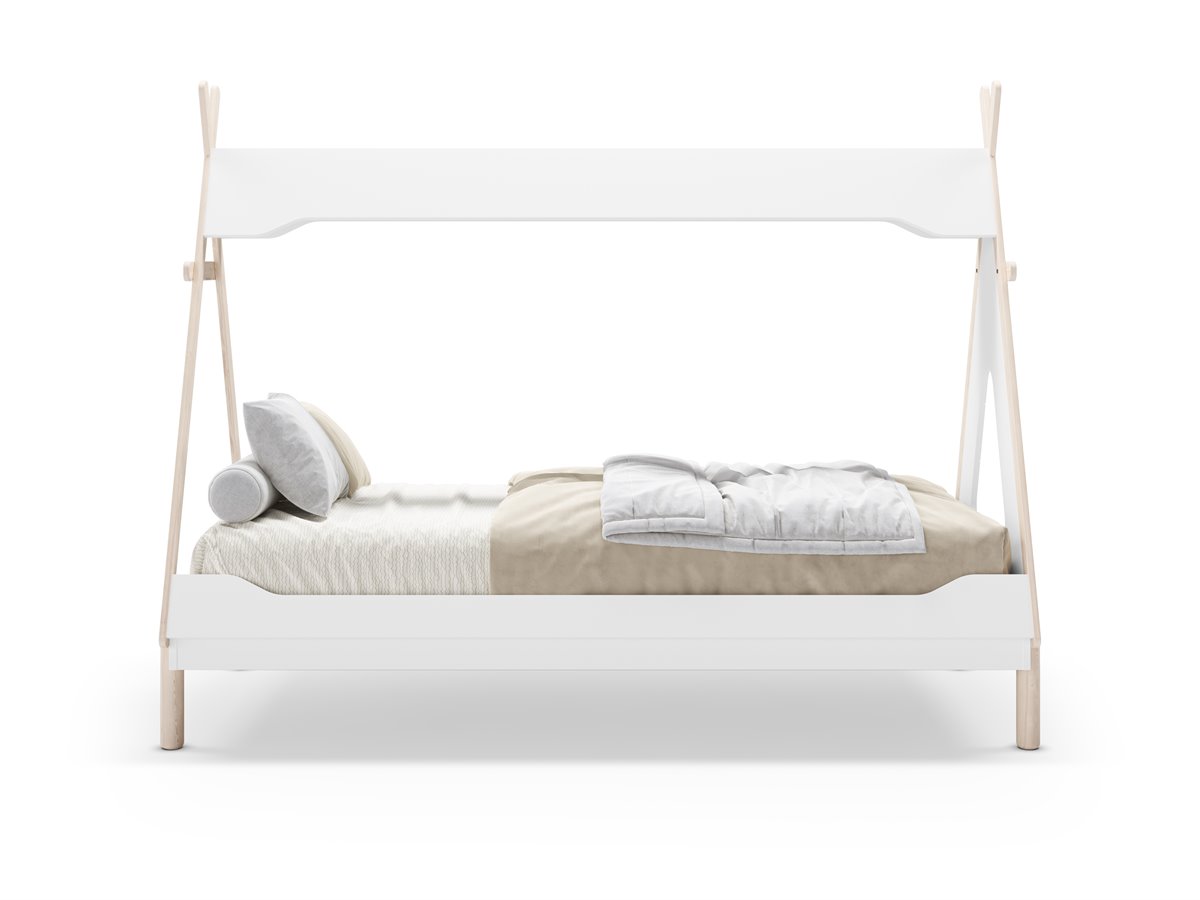 Cabaña tipi 90cm LANI blanco y madera natural - Conforama