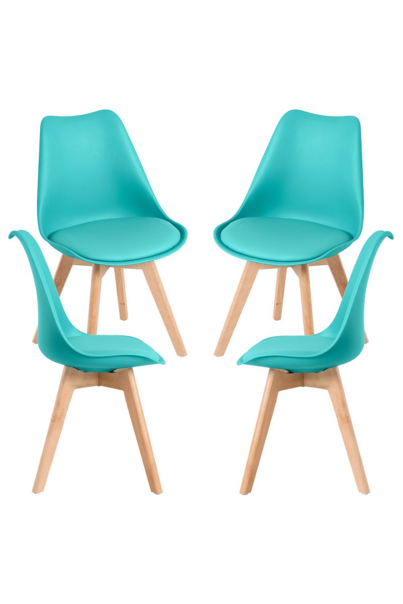 Pack 4 Sillas Synk Basic - Aguamarina - Conforama