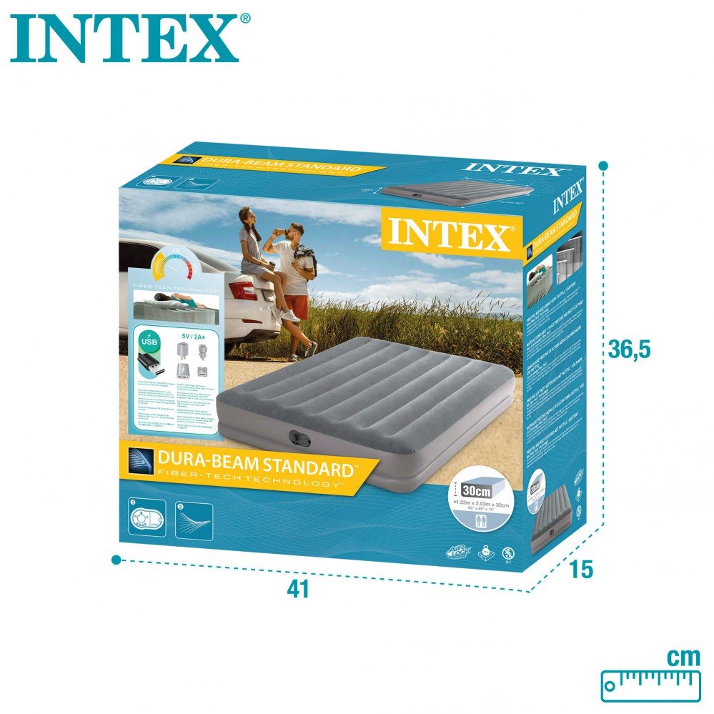 Colchón hinchable individual Dura-Beam® modelo Prestige INTEX - Conforama