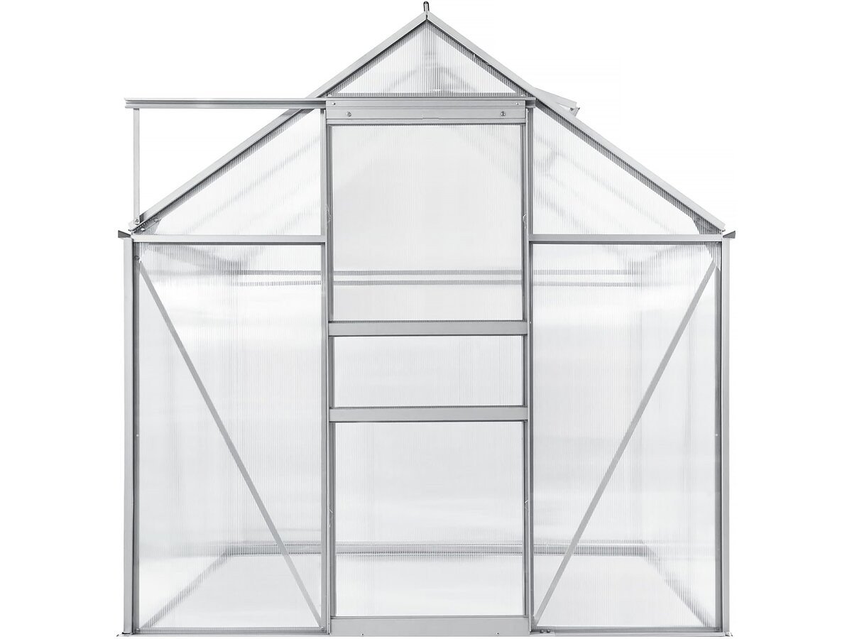 Invernadero de policarbonato "Basilic" - 3,61 m² - Gris - Conforama