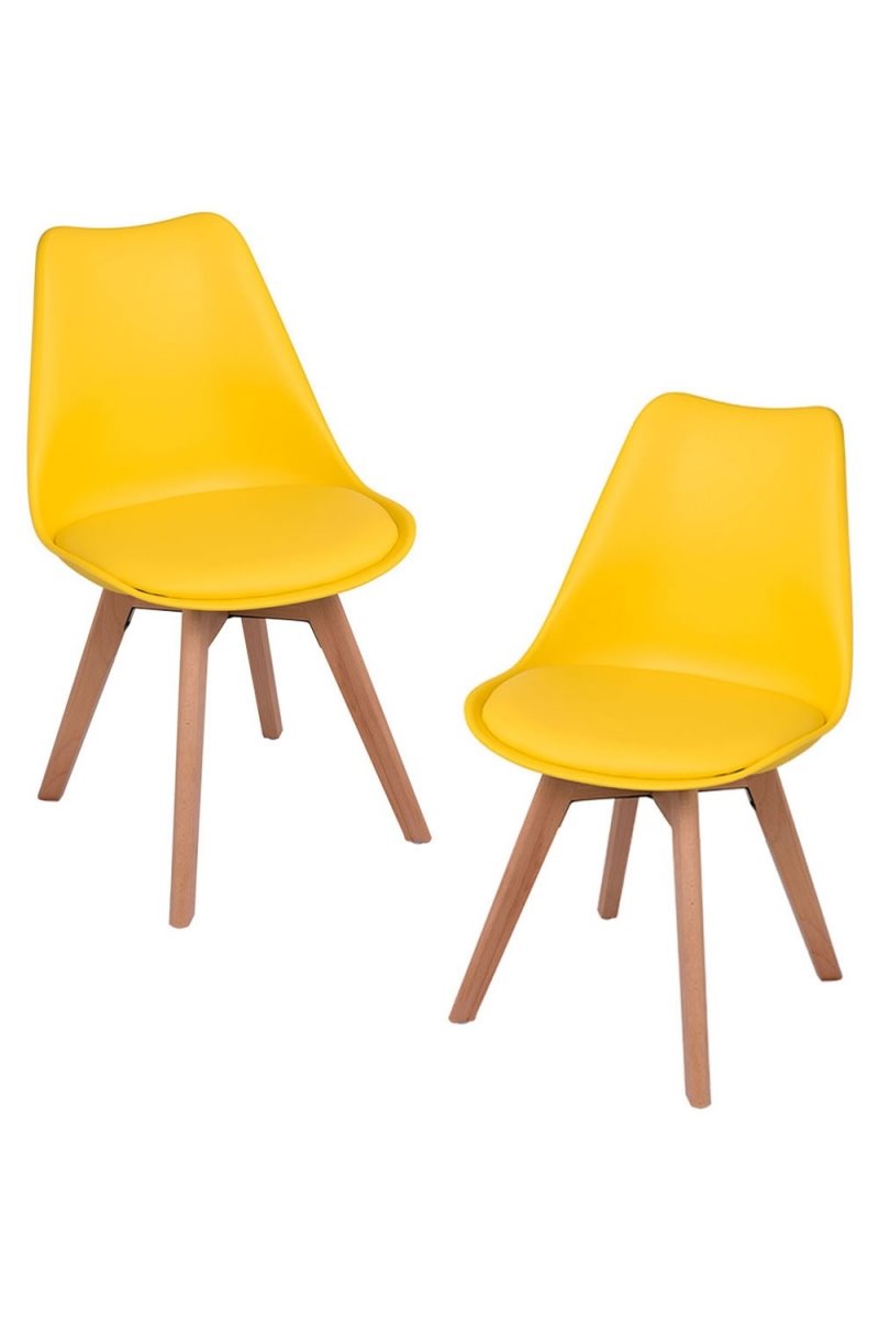 Pack 2 Sillas Synk Basic - Amarillo - Conforama