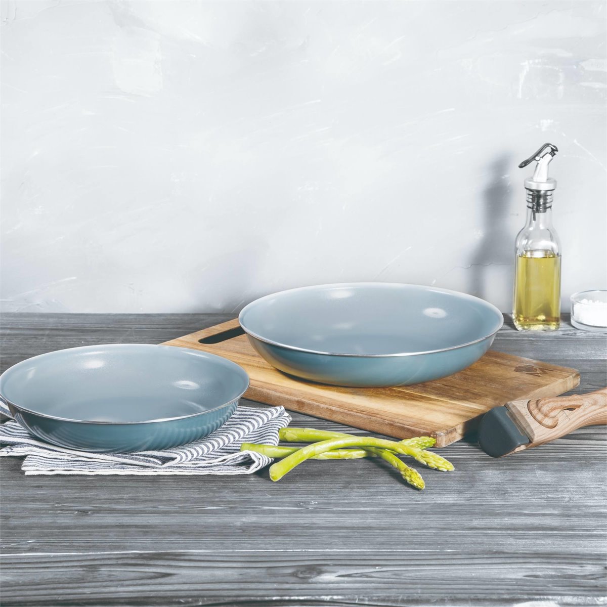 Bergner Click&Cook Juego de 2 Sartenes Ø22cm y Ø26cm + Mango extraíble ...