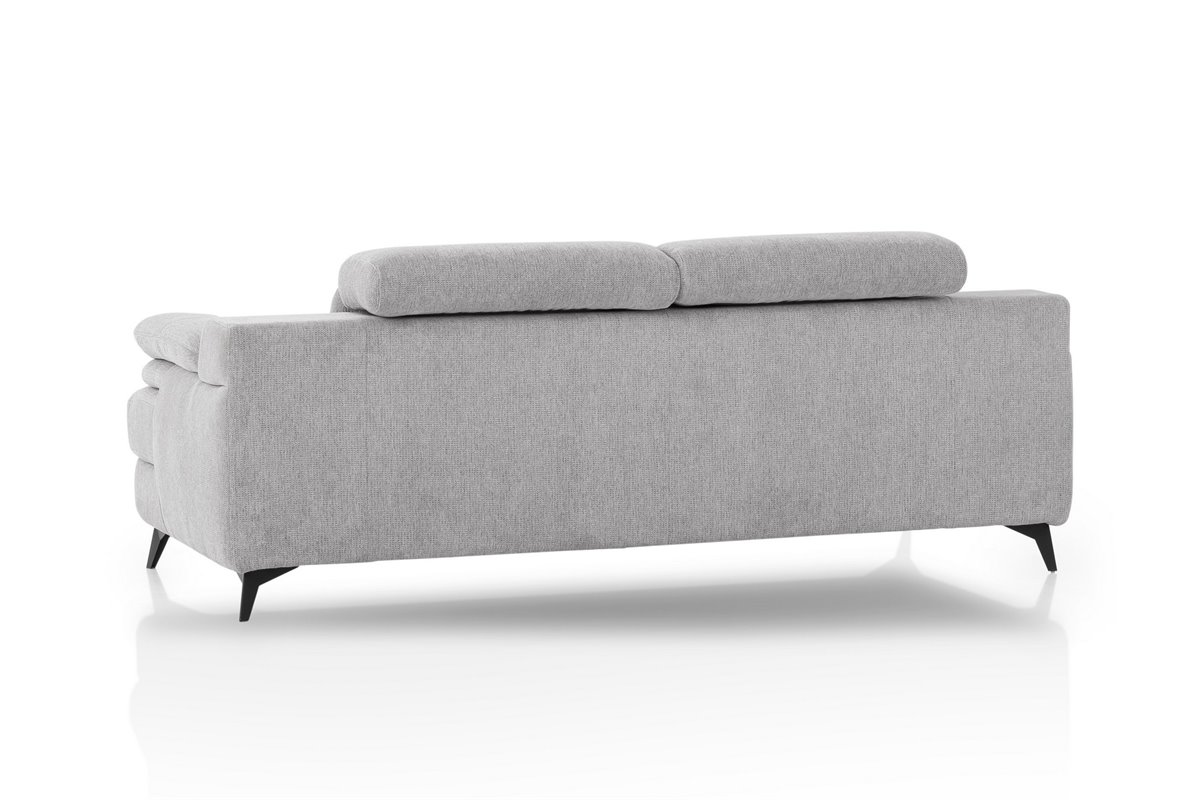 Sofá TITUS 3 plazas color gris claro - Conforama