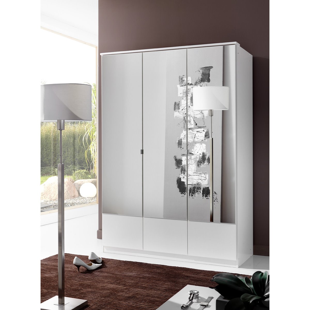 Armario 3 puertas espejo - L135 cm - Conforama