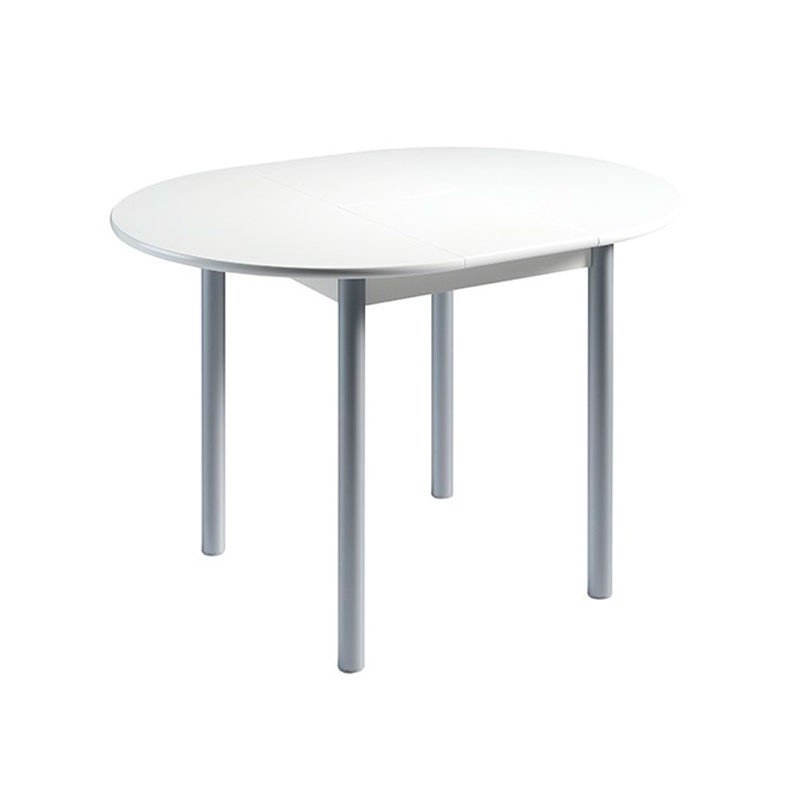 Mesa de Cocina Circular Extensible - Modelo AGOS - Sobre MDF - Patas ...