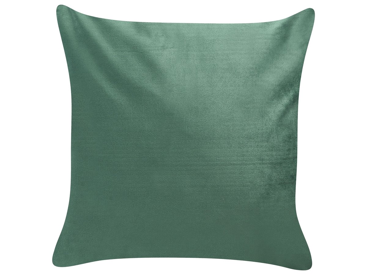 Conjunto de 2 cojines decorativos TALINUM Terciopelo 45 x 45 cm Verde ...