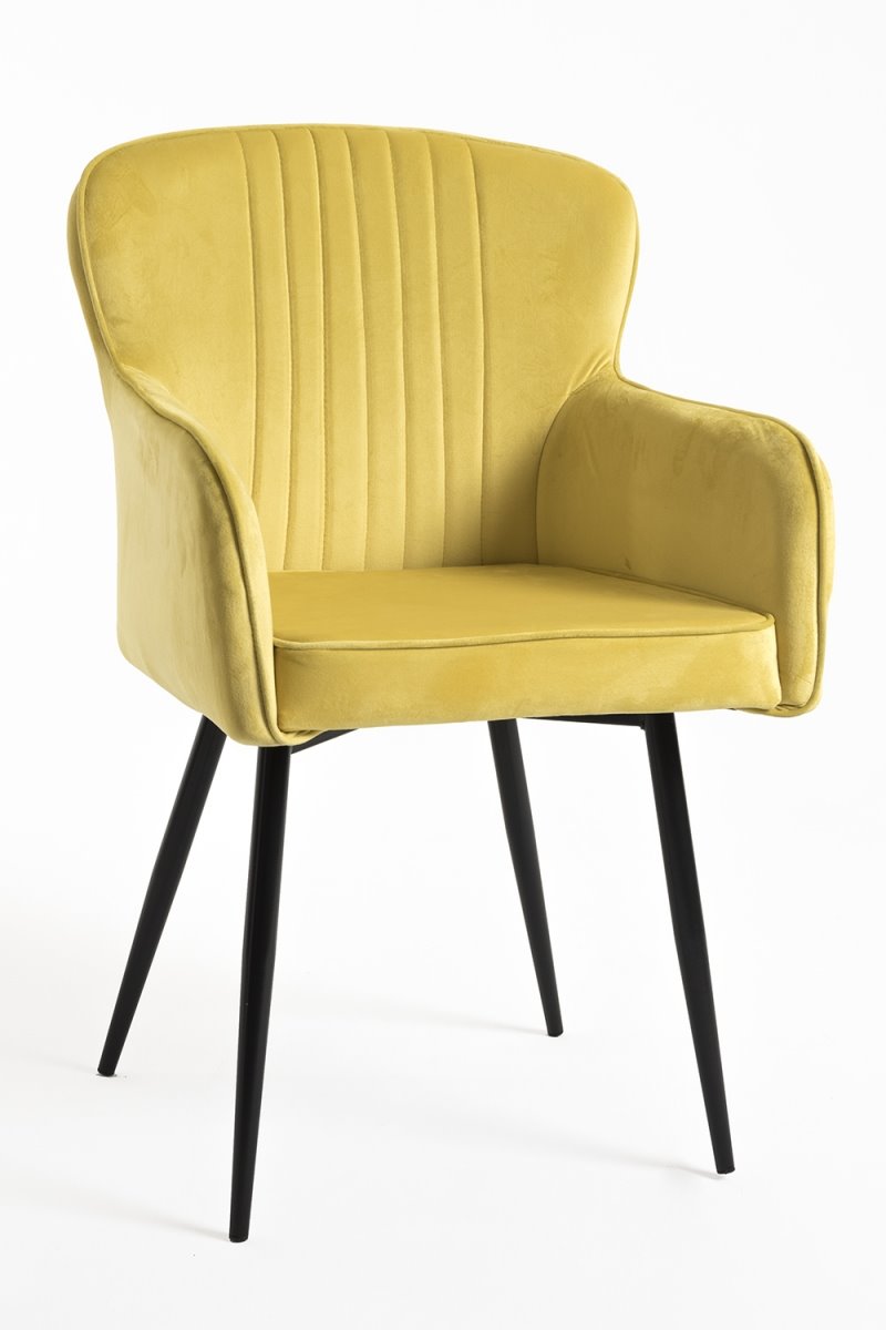 Silla Dalye Terciopelo - Amarillo - Conforama
