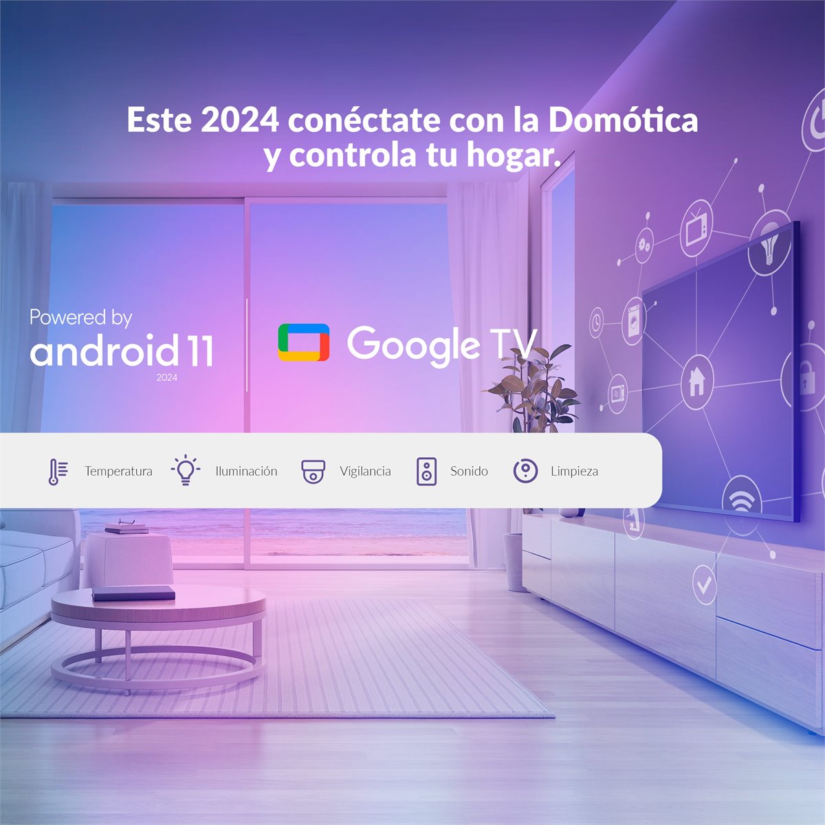 Televisor Smart TV 24 pulgadas HD. Google Official con Android 11 ...