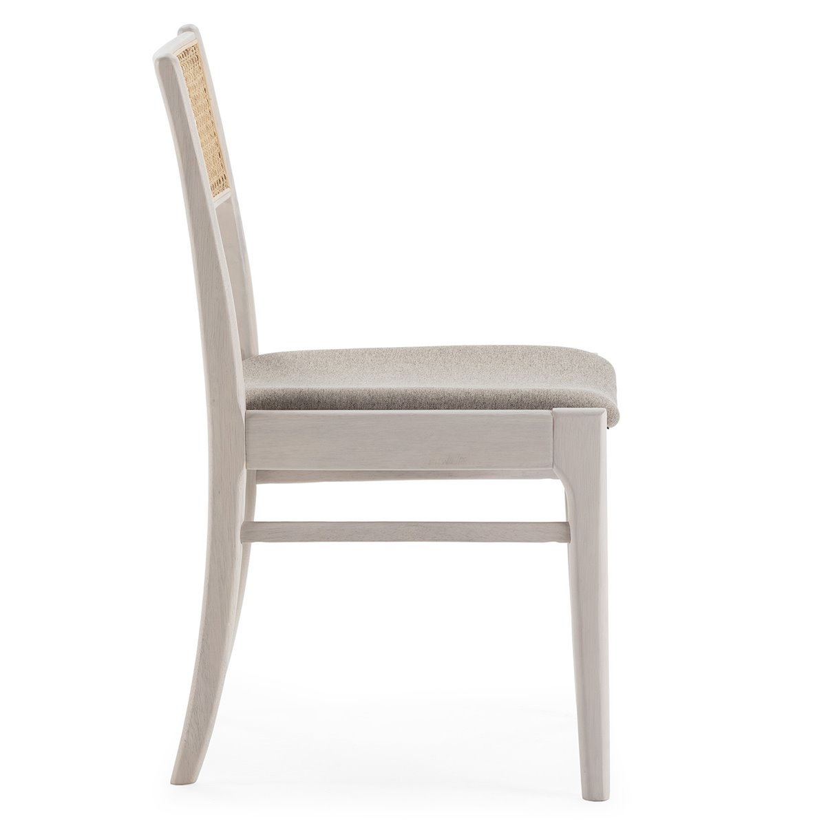 Pack 2 sillas Vilma Color Blanco Wash, Madera Maciza y ratán Natural ...