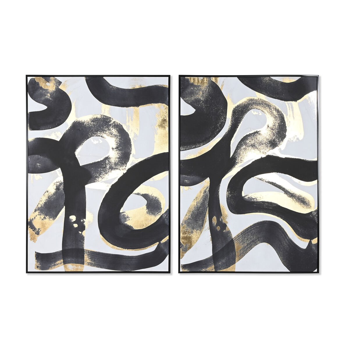 Cuadro Home ESPRIT Abstracto Moderno 103 x 4,5 x 143 cm (2 Unidades) - Conforama
