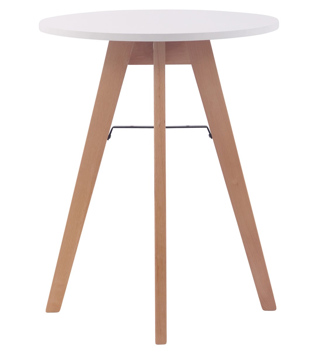 Mesa Auxiliar Viktor Madera Blanco Ø 60 cm - Conforama