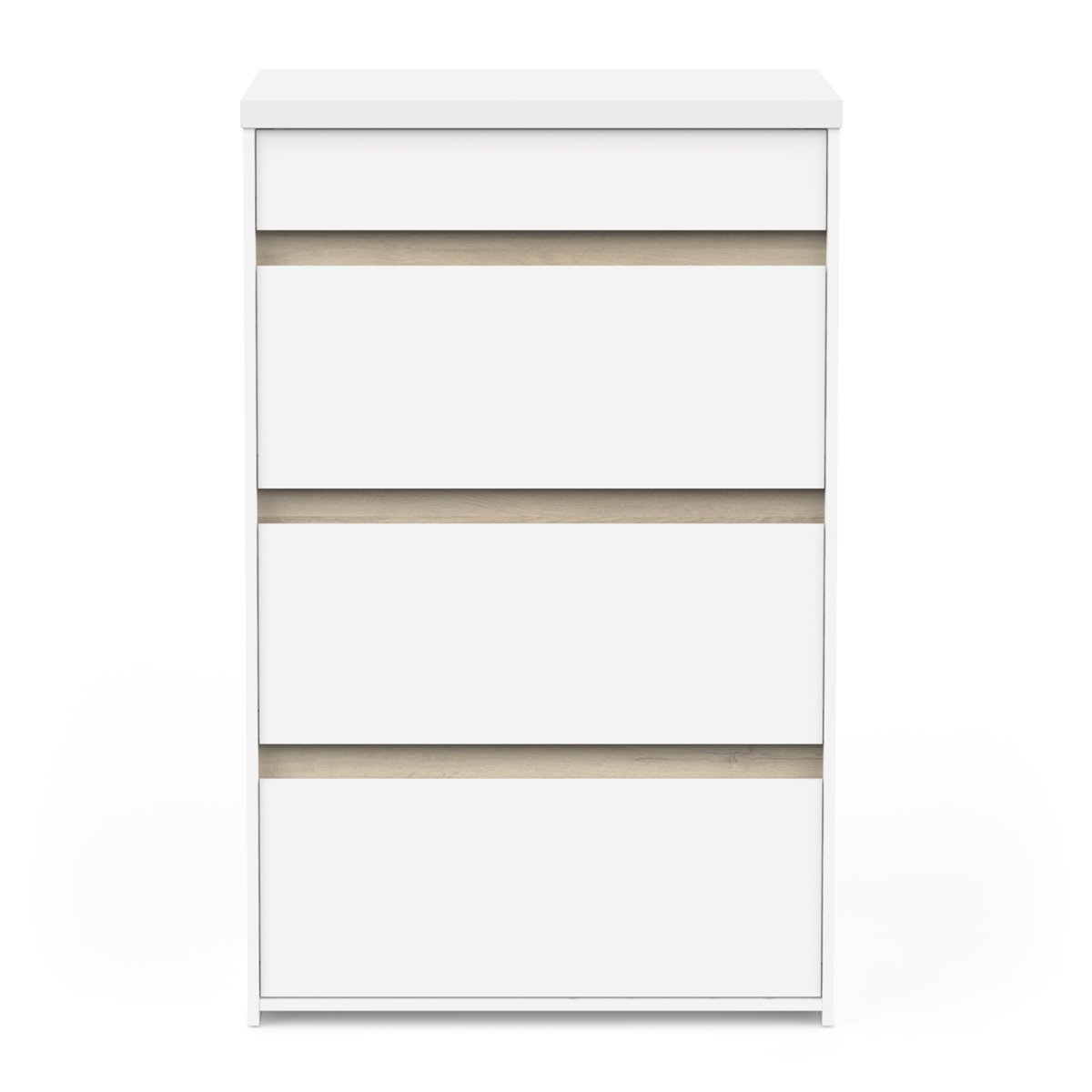 Cómoda simple CLYDE 4 cajones blanco - Conforama