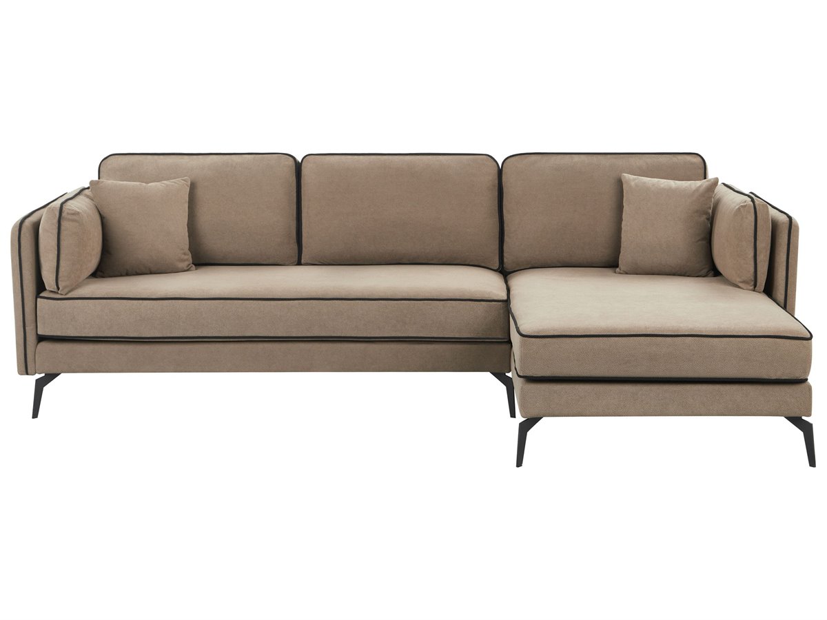 Sofá esquinero ALTAN Marrón claro Izquierda - Conforama