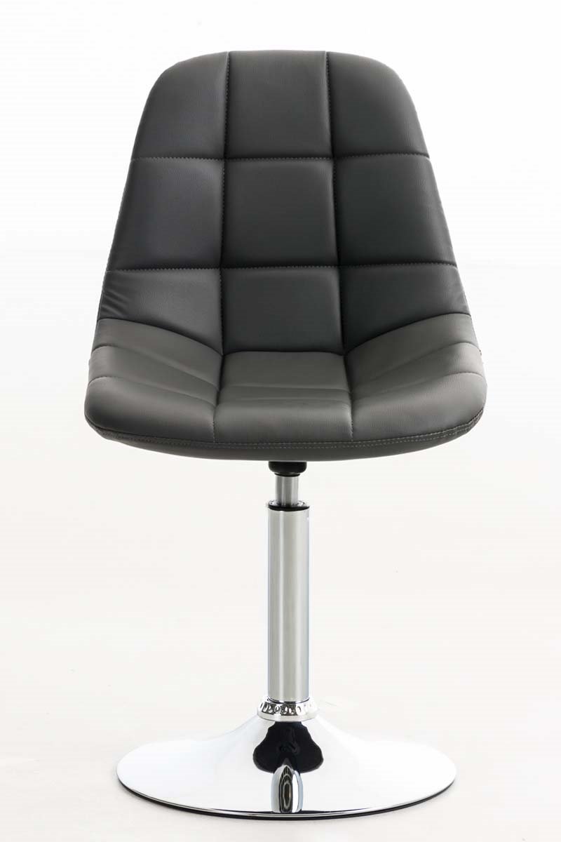 Silla de comedor Emil Simil cuero Gris 52X48X84 cm - Conforama